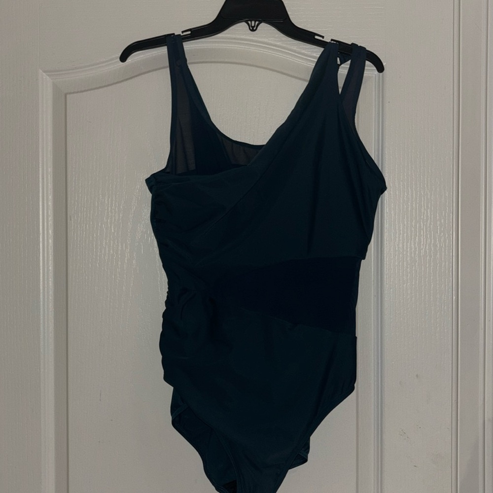 Miracle Suit Swimsuit With Mesh Panels Size 16 - Gem